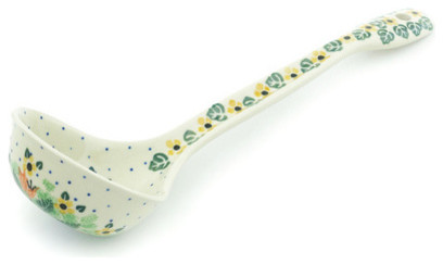 Polmedia Polish Pottery 13" Stoneware Ladle - Mediterranean - Ladles ...