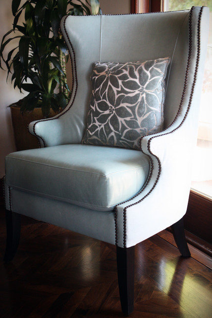 Upholstered Wingback Chair - Traditional - Living Room - Los Angeles ...