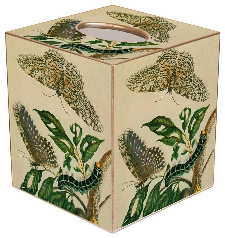 TB404 - Butterflies & Caterpillar Tissue Box Cover - Farmhouse - Tissue ...