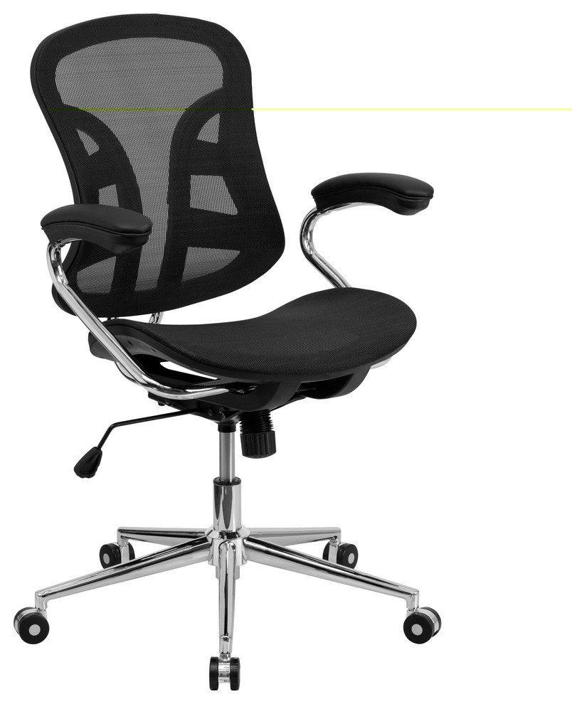 MFO Mid-Back Mesh Computer Chair with Chrome Base - Contemporary ...