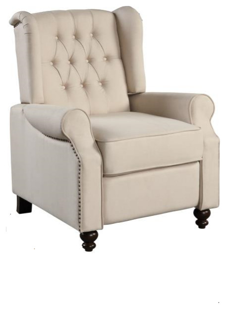 Push Back Recliner, BEIGE - Traditional - Armchairs And Accent Chairs ...