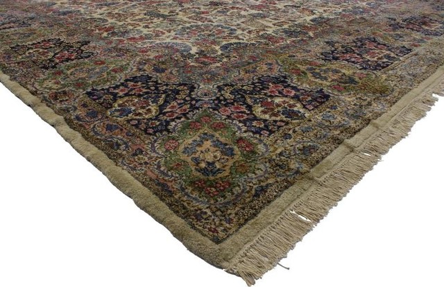 Antique Persian Kerman Rug, 11'09 X 17'08 - Traditional - Area Rugs ...