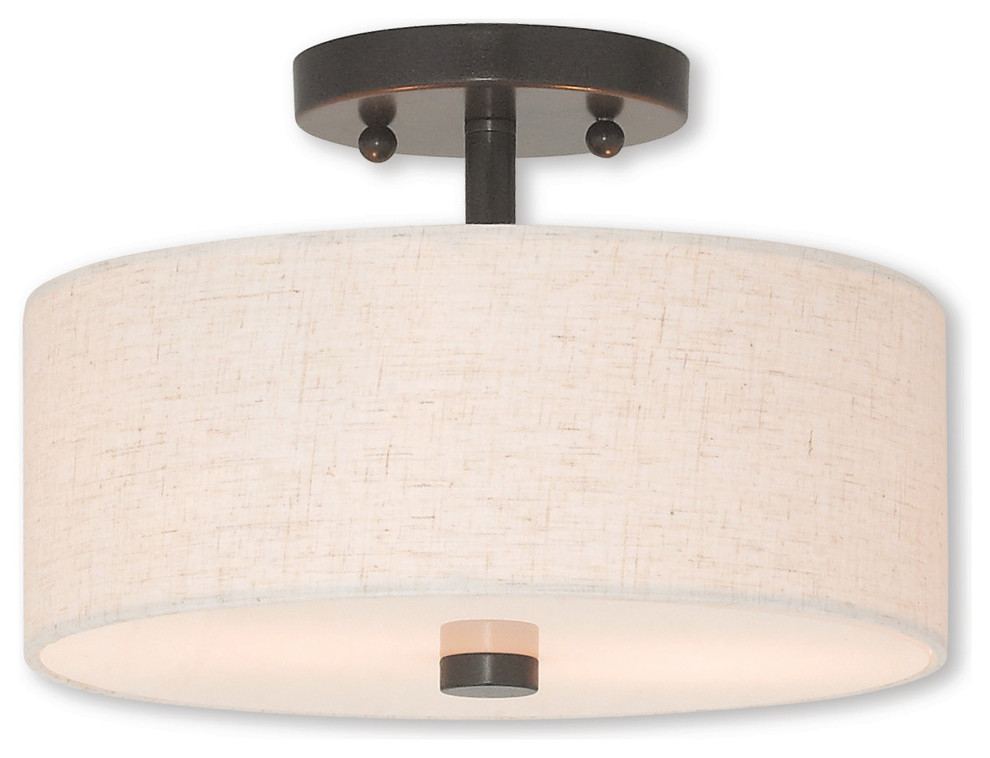 Meridian 2-Light Ceiling Mount - Transitional - Flush-mount Ceiling ...
