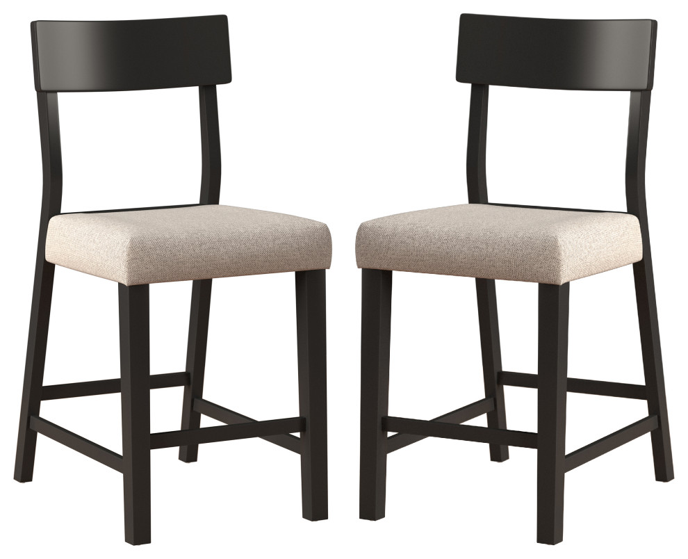 Hillsdale Knolle Park Wood Panel Back Counter Height Stool, Set of 2 ...