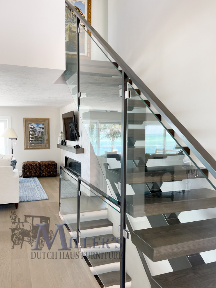 Custom Wood Stair Treads - Beach Style - Staircase - Tampa - by Miller ...