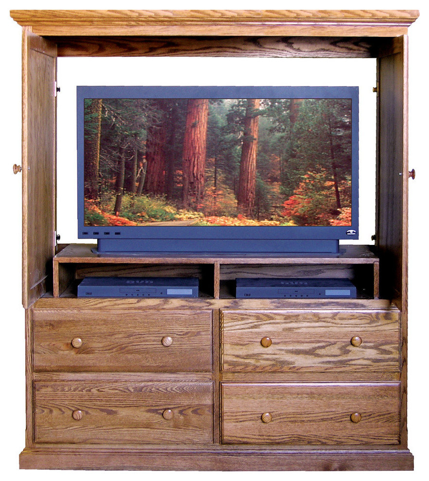 Traditional TV Armoire - Traditional - Media Cabinets - by Oak Arizona ...