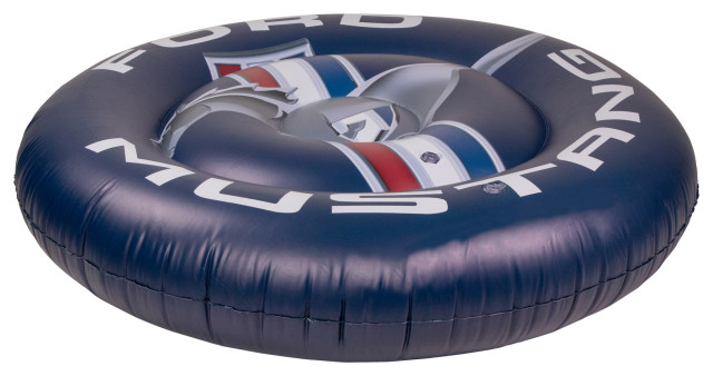 46" Inflatable Round Ford Mustang Pool Float - Modern - Pool Toys And ...
