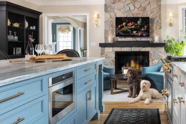 Fireside Gourmet Kitchen - Traditional - Kitchen - Boston - by ...