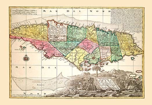 Nova Designatio Insulae Jamaicae, 20" x 30" - Prints And Posters - by ...