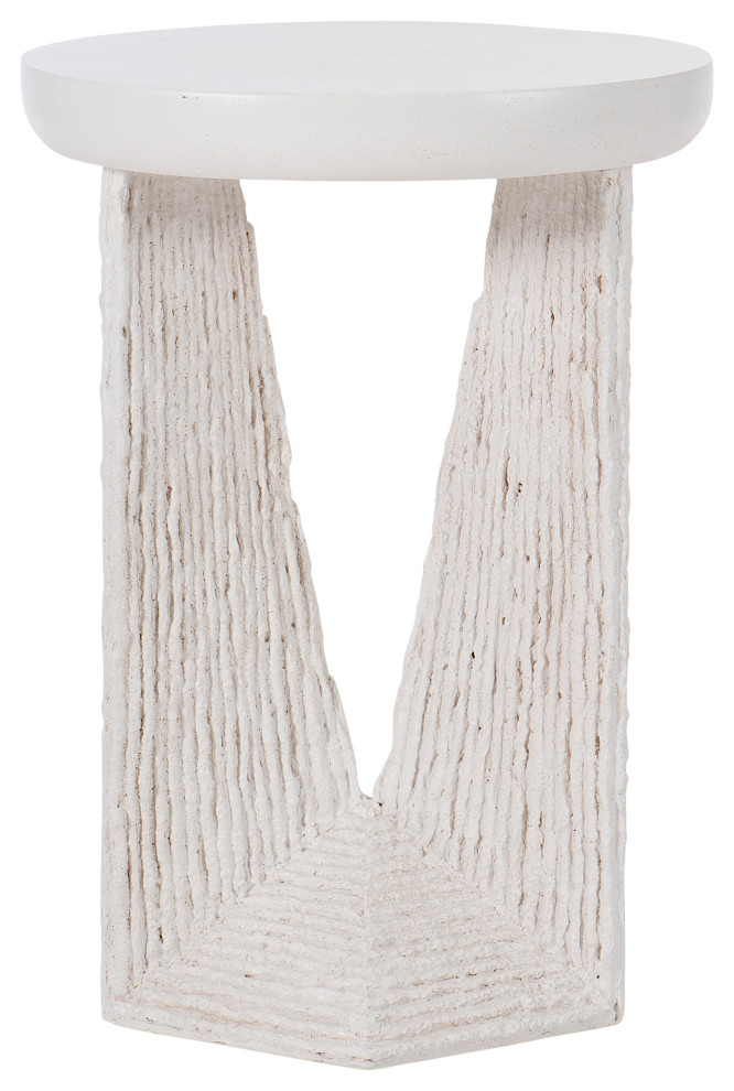 Bernhardt Voile Outdoor Accent Table, 16"W x 16"D x 21.88"H - Farmhouse - Outdoor Side Tables ...