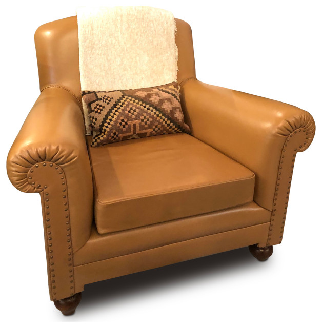 Leather Lobby Chair. - Traditional - Armchairs And Accent Chairs - by ...