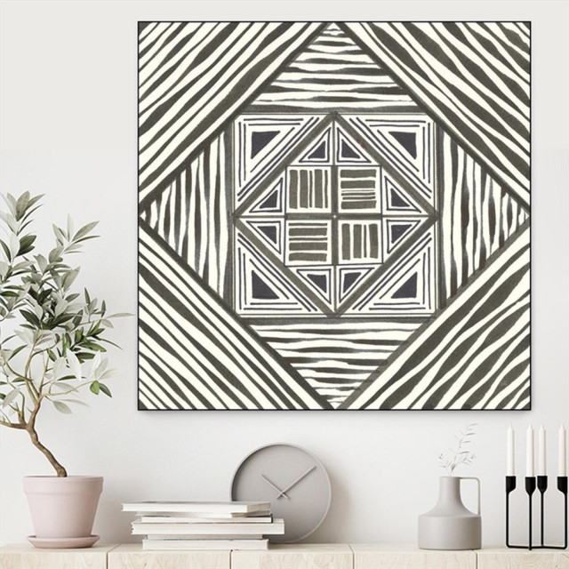 Giant Art Canvas 20x20 Graphics II Framed in Multi-Color - Contemporary ...