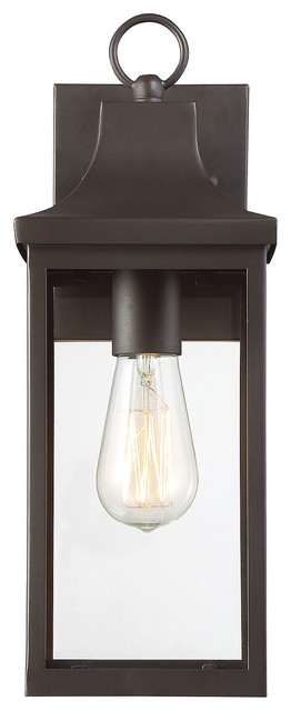 1-Light Exterior Wall Sconce, Bronze - Transitional - Outdoor Wall ...