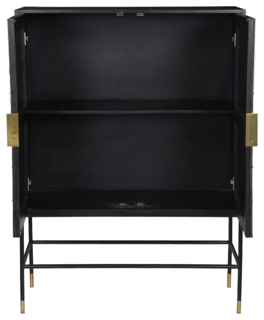 40 Inch Cabinet Multicolor Art Deco Moe's Home - Transitional - Pantry ...