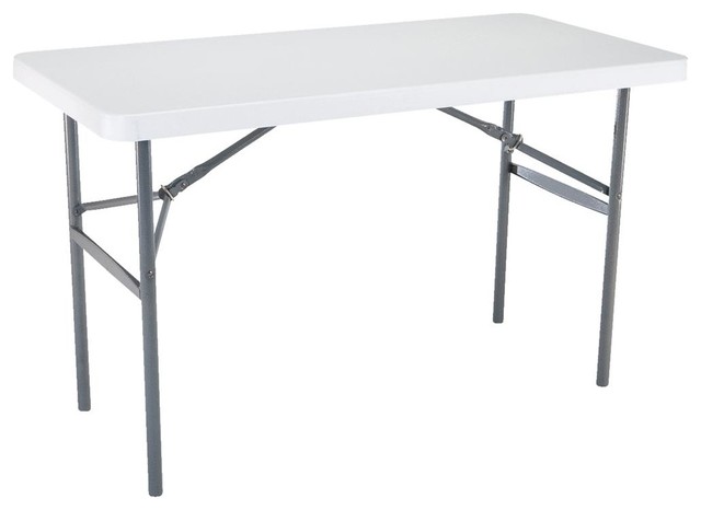 Lifetime 2940 Light Commercial Folding Table 24" x 48", White Granite ...