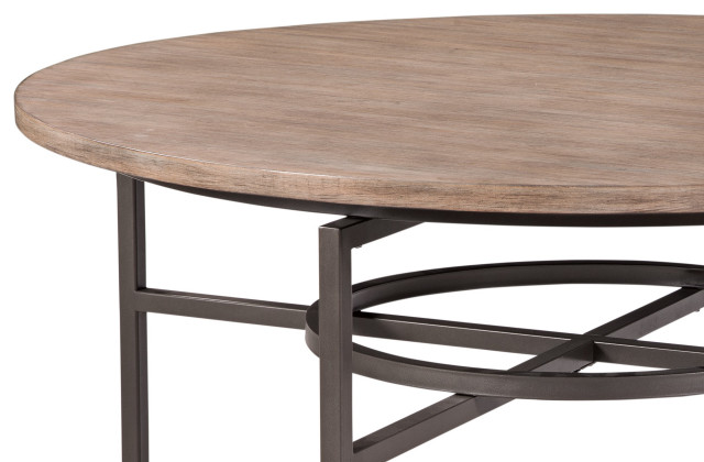 Transitional Round Dining Tablе Graphitе Finish Hannaford ...