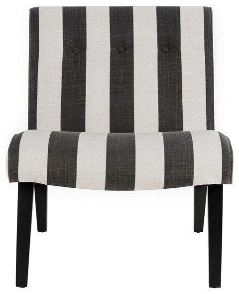 Dale Chair With Buttons Black/ White - Transitional - Armchairs And ...