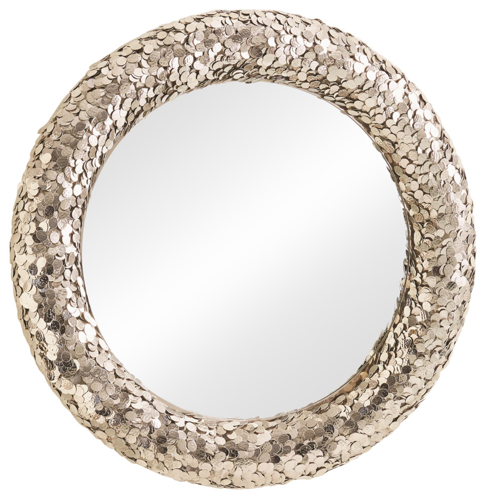 Gypsy Coin Mirror, Nickel - Contemporary - Wall Mirrors - by HedgeApple ...