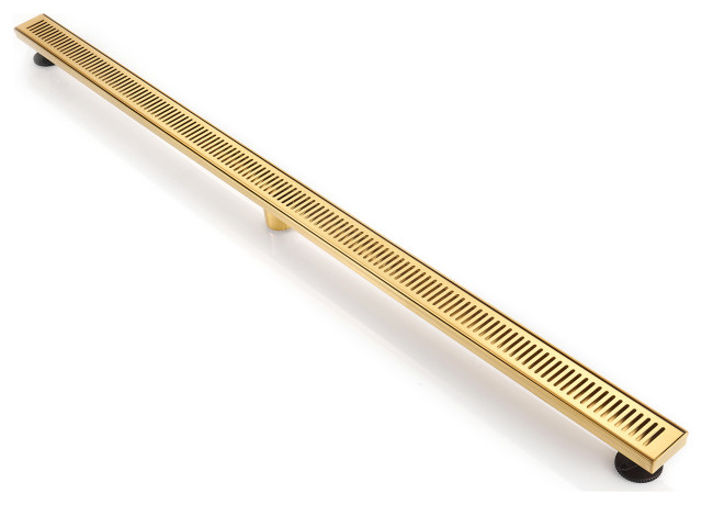 Stainless Steel Rectangular Linear Shower Floor Drain, 60" - Modern ...