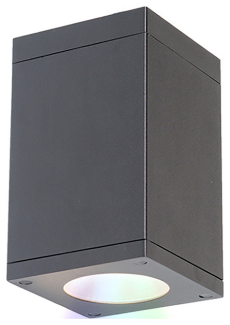 Cube Arch LED Flush Mount, Graphite - Transitional - Outdoor Flush ...