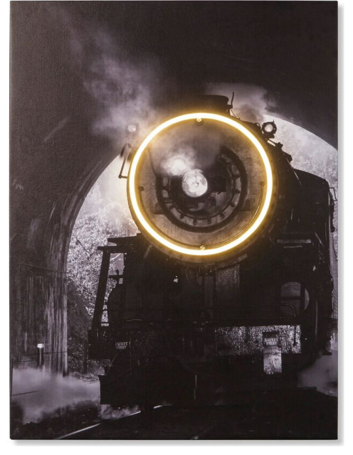 Sonder Living Steam Train | LED Neon - Industrial - Mixed Media Art ...