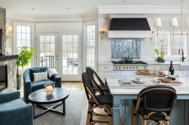 Fireside Gourmet Kitchen - Traditional - Kitchen - Boston - by ...