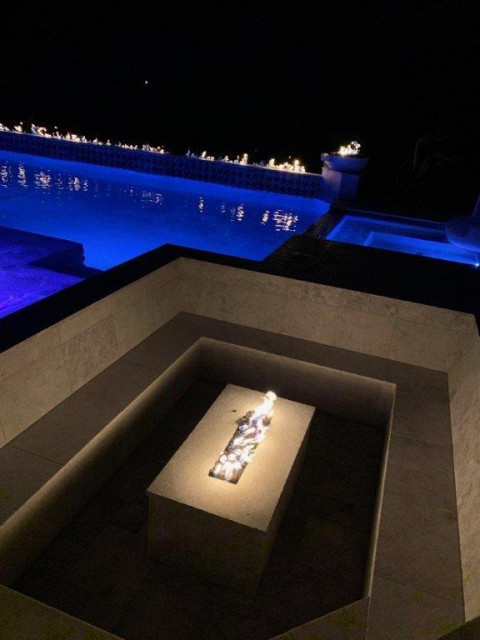 74" 3-Piece Trough Burner and Complete Deluxe In-Table Propane Fire Pit ...