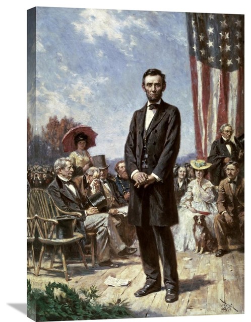 "The Gettysburg Address" Artwork, 15" x 22", 20.576" x 30 ...