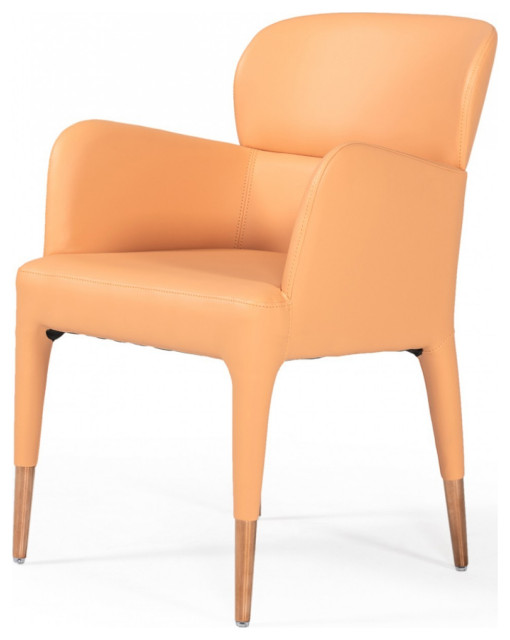 Peach Rosegold Dining Chair - Midcentury - Dining Chairs - by HomeRoots ...