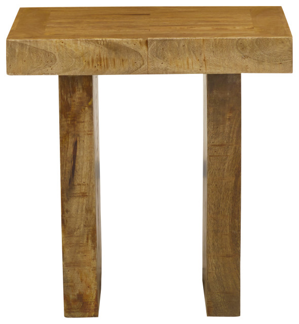 24" Square Rustic Reclaimed Wood Planks End Side Accent Table Lorna ...