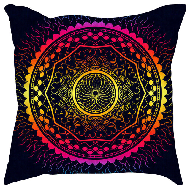 Rich Detailed Mandala Throw Pillow Cover, 18", 18"x18" - Pillowcases ...