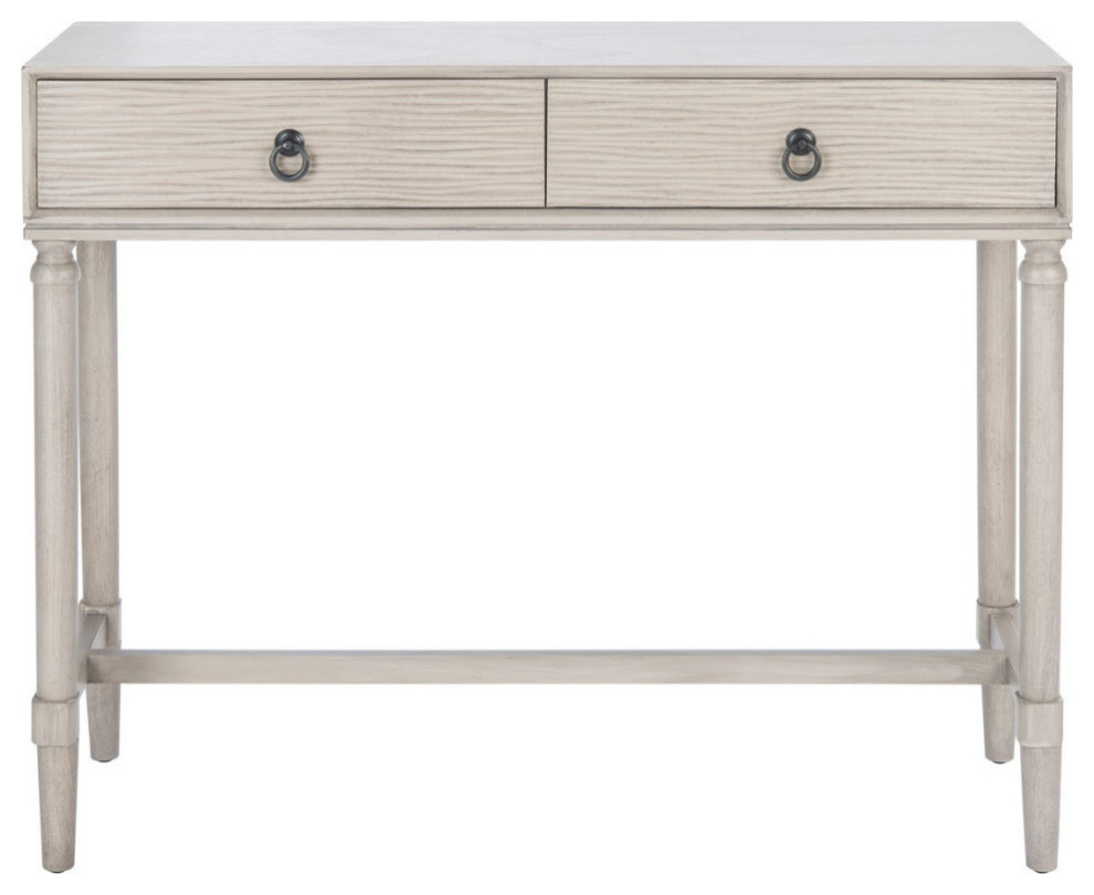 Elton 2 Drawer Console Table, Greige - Traditional - Console Tables ...