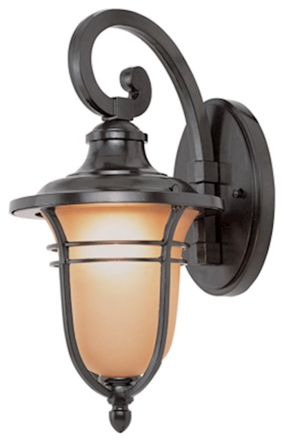 Trans Globe 7" Reece 1 Light Wall Lantern, Rubbed Oil Bronze ...