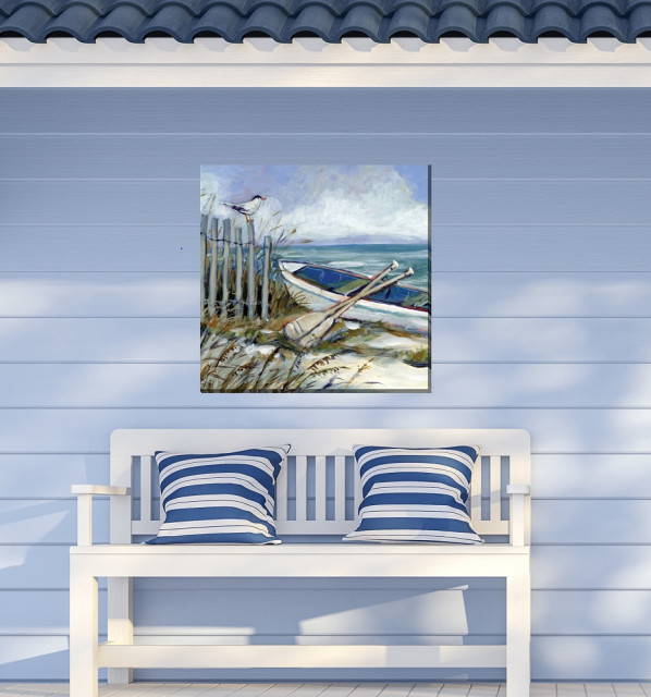 Shore Break Canvas Art Print, 24"x24" - Beach Style - Outdoor Wall Art ...
