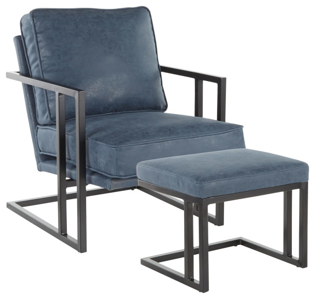 Roman Lounge Chair and Ottoman - Transitional - Armchairs And Accent ...