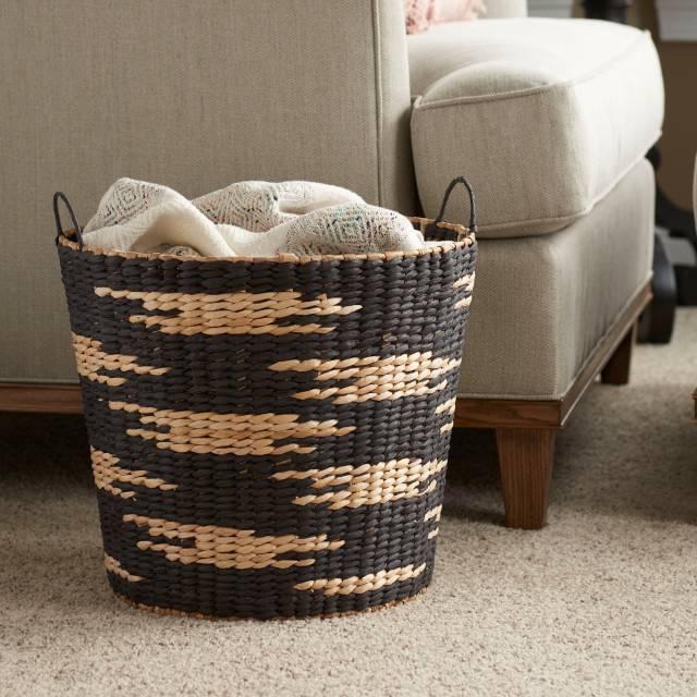 Tapered Woven Basket - Tropical - Baskets - by Household Essentials | Houzz