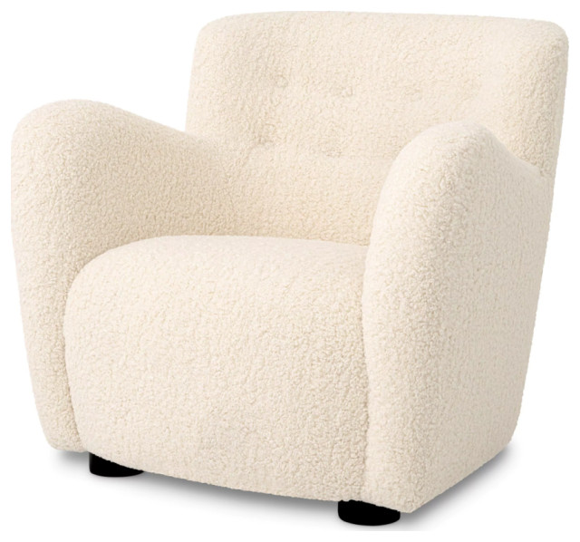 Shearling Upholstered Accent Armchair | Eichholtz Bixby - Transitional ...
