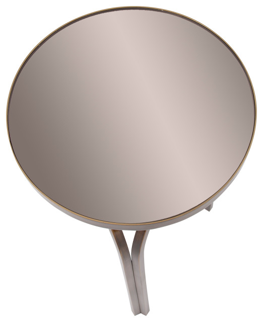 Howard Elliott Palladio Brushed Brass Tea Tint Side Table 11262 ...