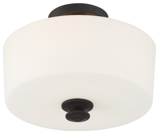 Crystorama Travis 2-Light Ceiling Mount TRA-A3302-BF, Black Forged ...