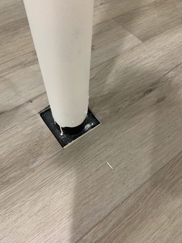 finished basement base of support beams