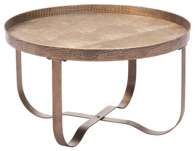 Corbin Coffee Table Brass - Contemporary - Coffee Tables - by Rustic ...