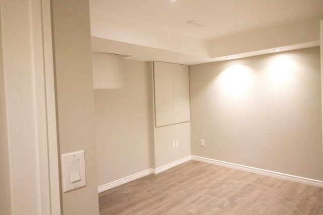 Custom Basement with Electrical Panel Cabinet Cover - Modern - Basement ...