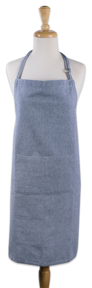 DII Blue Solid Chambray Chef Apron - Contemporary - Aprons - by Design ...