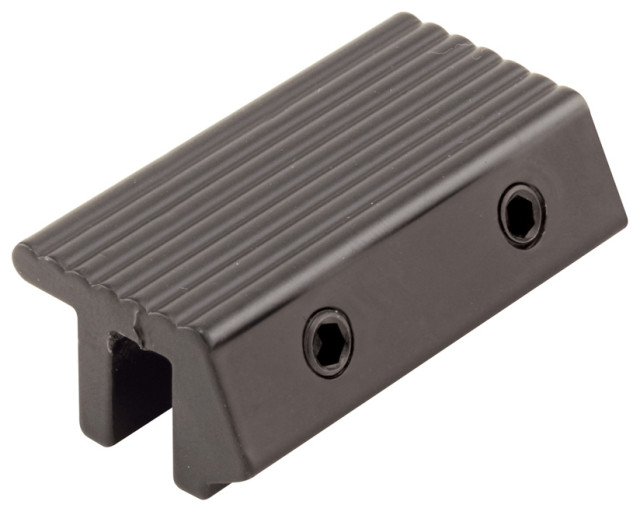 Sliding Door Channel Lock, Tamperproof, Black Finish - Traditional ...