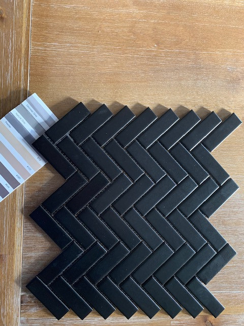 Help with grout color for matte black tile!