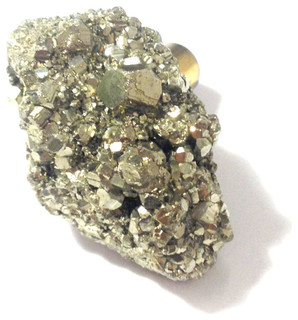 Gold Pyrite Stone Knob, Large - Rustic - Cabinet And Drawer Knobs - by Stephen D. Evans, Inc.
