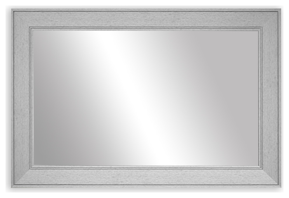 Porter Silver Framed Mirror - Transitional - Bathroom Mirrors - by ...