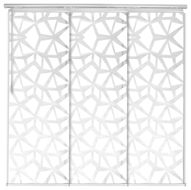 Scattered 3-Panel Track Extendable Vertical Blinds 36-66"W, 91.4" H ...