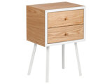 Universal Expert Abacus 2 Drawer Side Table Modern Oak and White ...