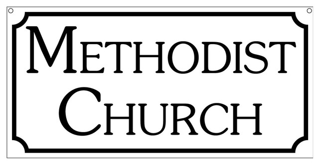 Methodist Church Sign, Aluminum Religious Church Prayer, 6"x12 ...